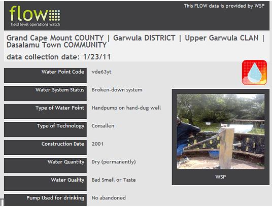 FLOW: The World Bank and Water Point Mapping in Liberia | MobileActive.org